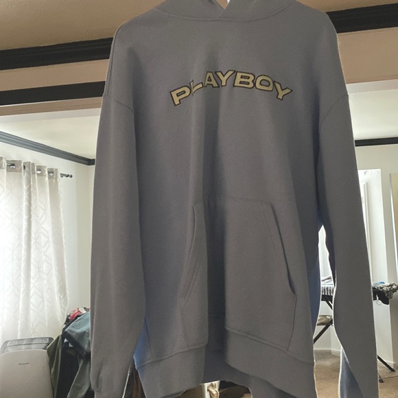 PLAYBOY | Jackets & Coats | Light Blue Playboy Hoodie | Poshmark